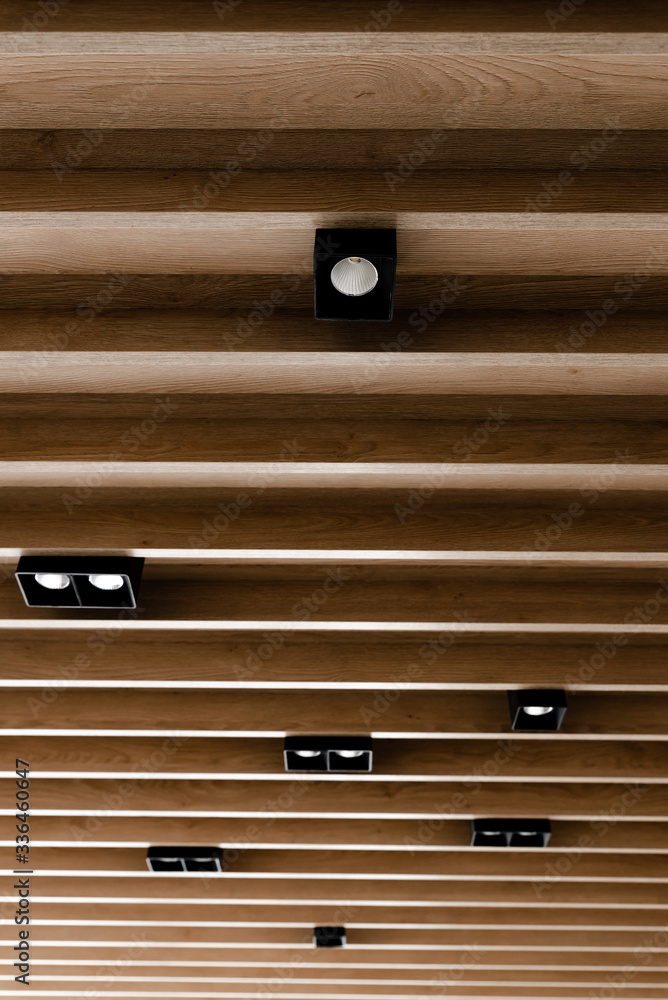 creative ceiling with wood paneling,modern wooden suspended ceiling ...