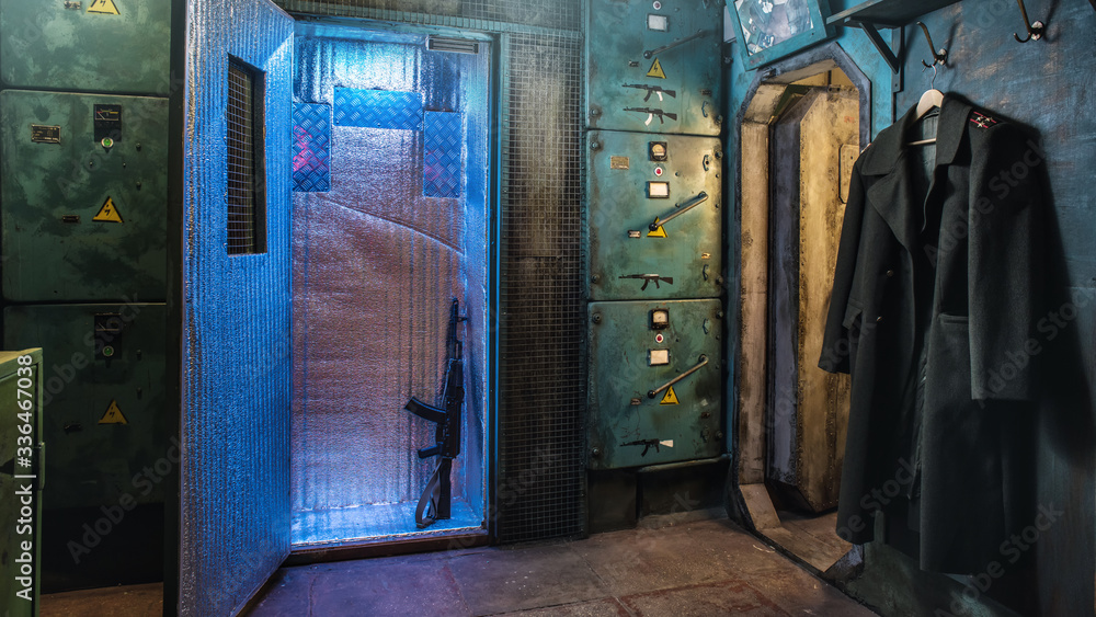Soviet bunker interior, military background Stock Photo | Adobe Stock