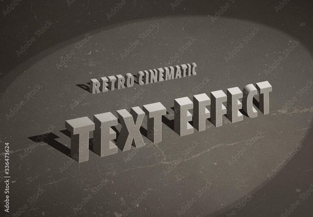 Vintage Old Movie Title Text Effect Stock Template | Adobe Stock