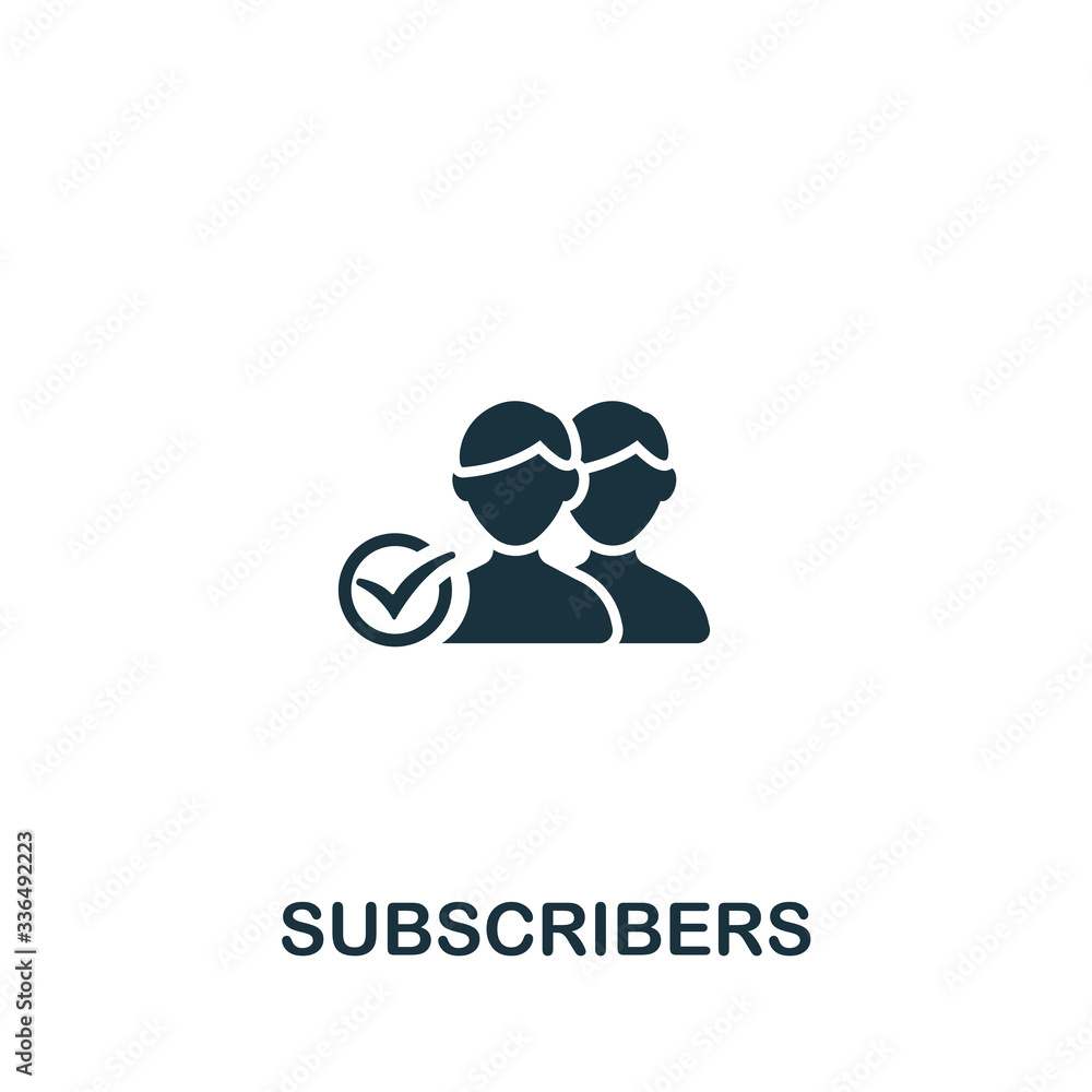 Subscribers icon from streaming collection. Simple line Subscribers ...