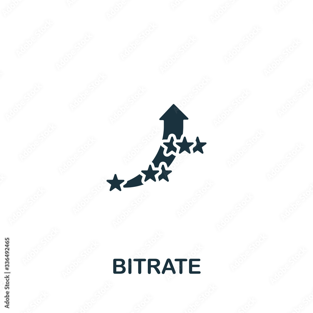 Bitrate icon from streaming collection. Simple line Bitrate icon for ...