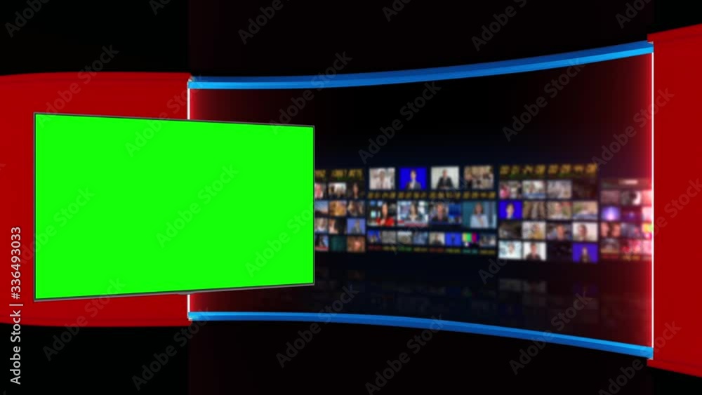 Tv Studio. Studio. News studio.Blue background. Newsroom Background for ...