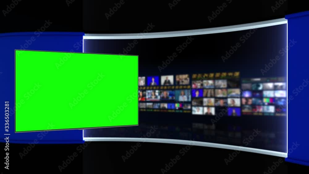 Tv Studio. Studio. News studio.Blue background. Newsroom Background for ...
