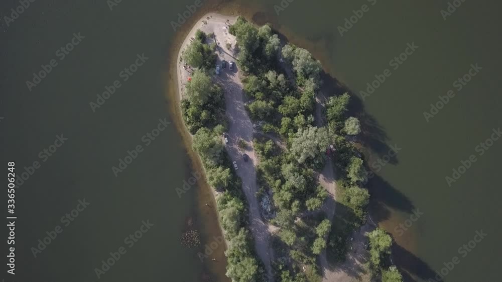 A drone at an altitude of 150 meters flies over the strait between the ...