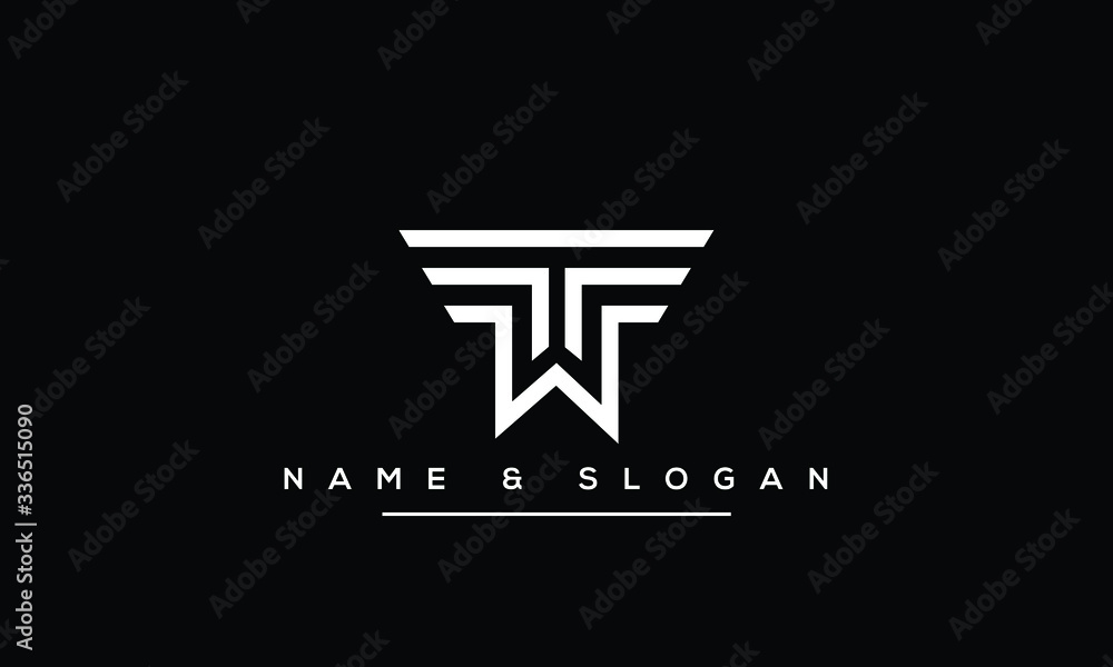 TW ,WT ,T ,W Letter Logo Design with Creative Modern Trendy Typography ...