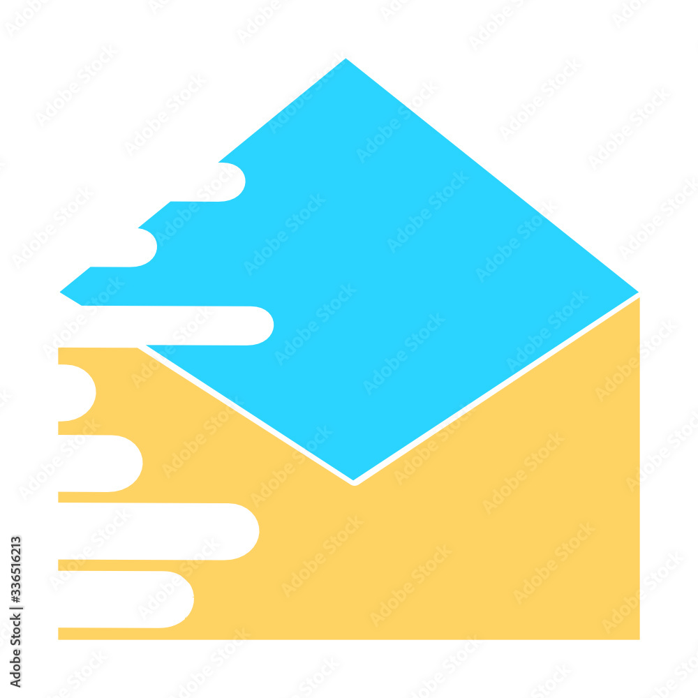 Email icon. Open envelope pictogram. Mail symbol, email and messaging ...