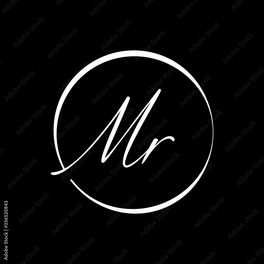 Initial MR letter Logo Design vector Template. Abstract Letter MR logo ...