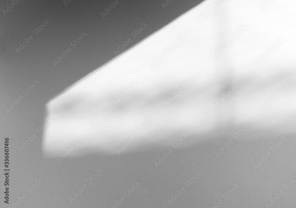 Window natural shadow overlay effect on white texture background, for ...