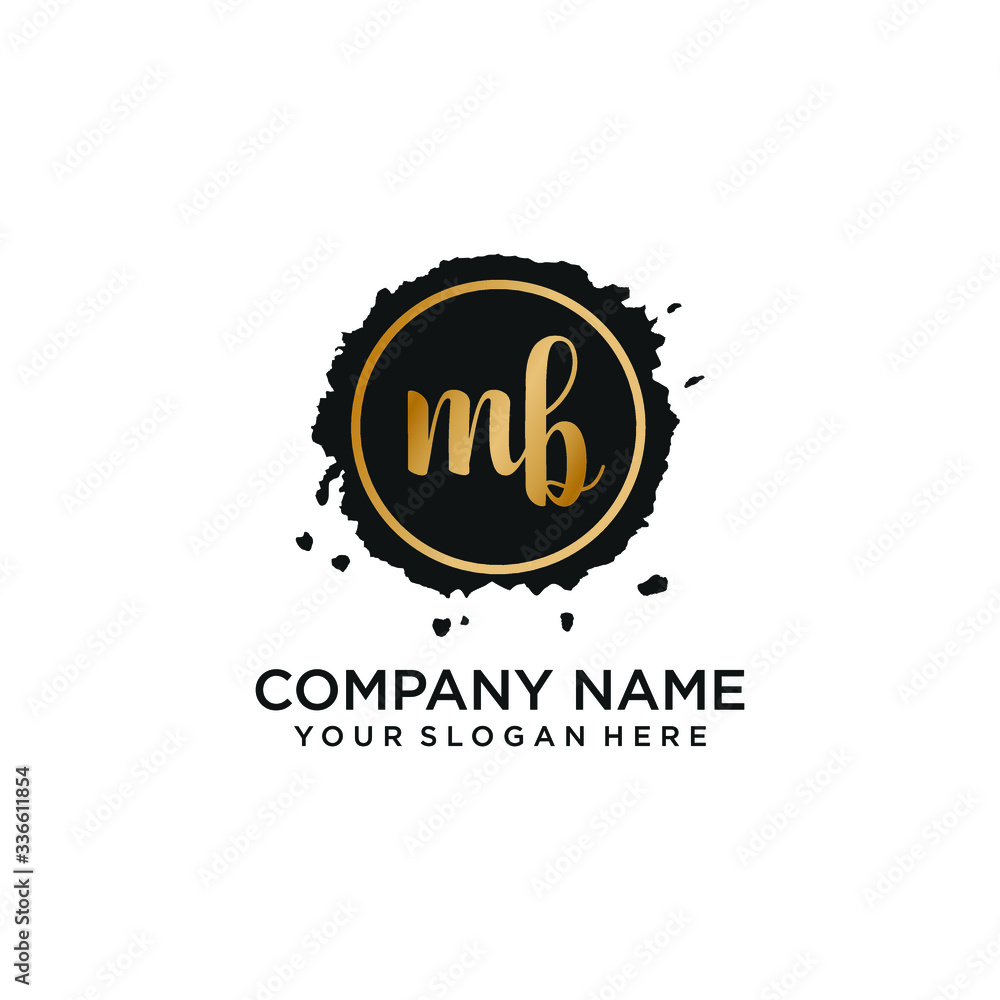 MB initial Handwriting logo vector templates Stock Vector | Adobe Stock