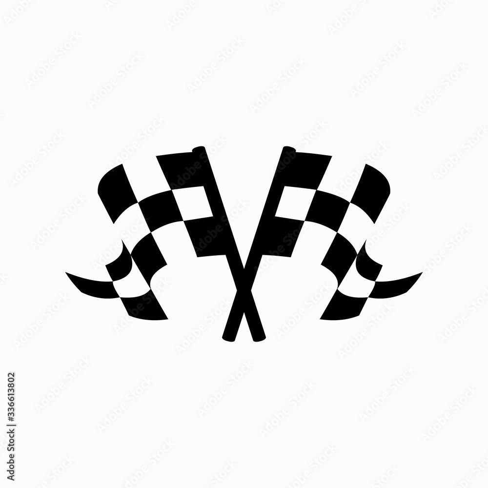 racing flag vector logo, flag logo design Stock Vector | Adobe Stock