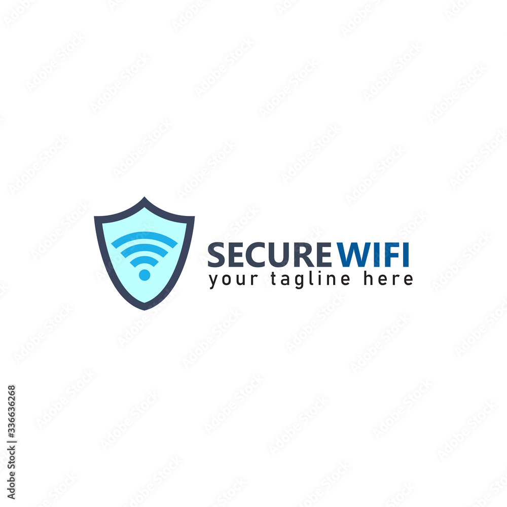Logo secure wifi, Vector logo template. can be used for personal and ...