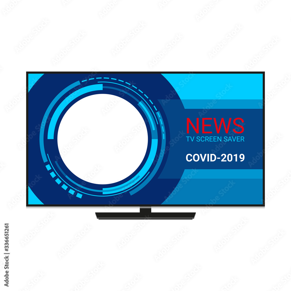Design of TV screen saver for news release, advertising media banner ...