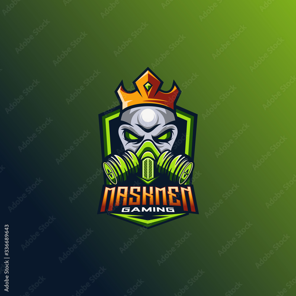 Maskmen esport logo design illustration for gaming club. Skull esport ...