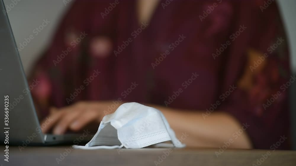 Work from home concept photo in times of coronavirus pandemic ...