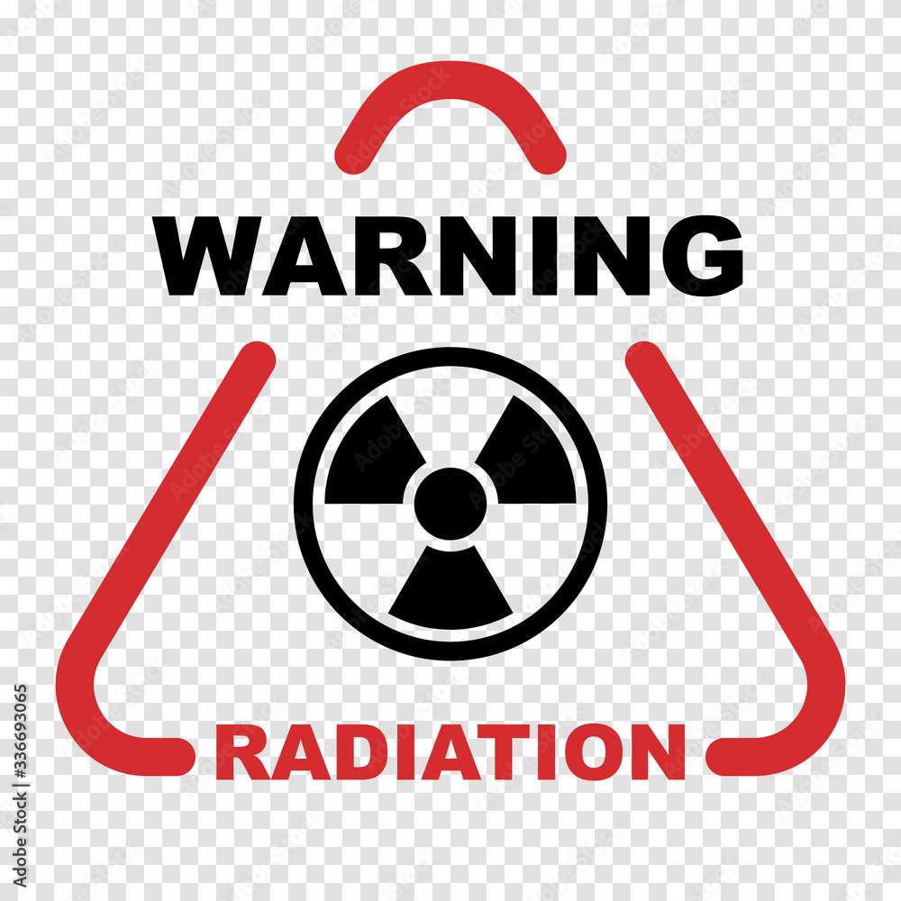 Warning sign of Radiation. Symbol of nuclear and radioactive danger ...