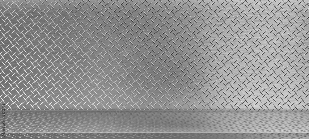 Perspective aluminum diamond plate texture, Iron sheet shelf table used ...