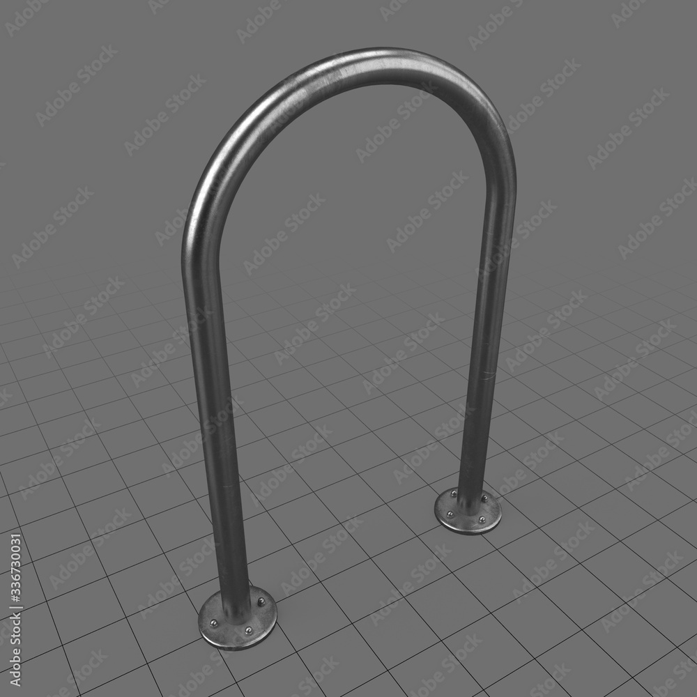 Inverted u bicycle rack Stock 3D asset | Adobe Stock