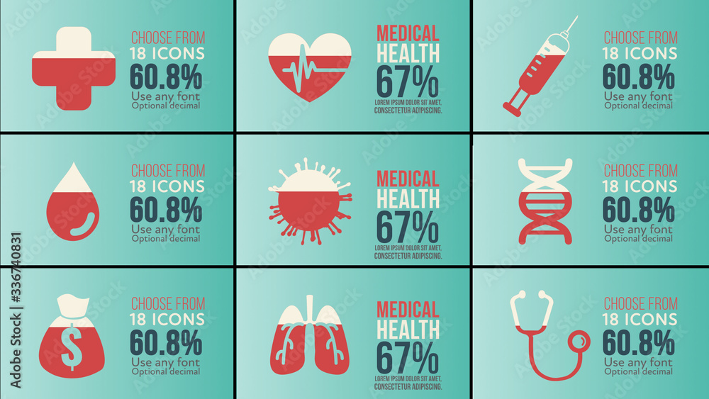 Medical Health Percentage Stock Template | Adobe Stock