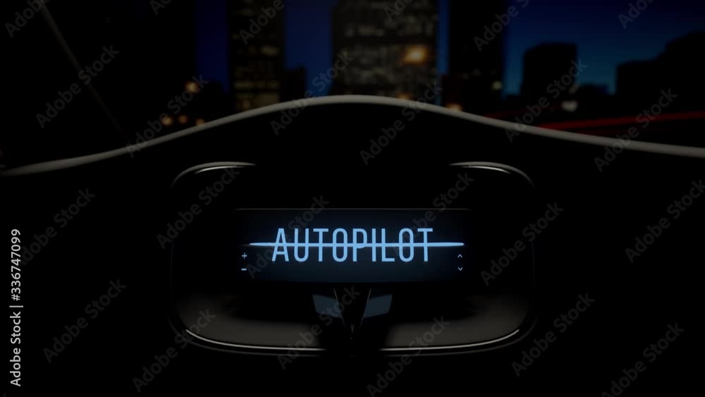 3D render animation of a futuristic steering wheel of a car, with the ...