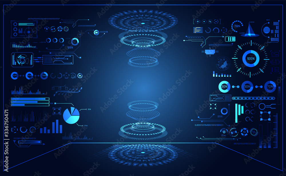 abstract technology ui futuristic concept hud interface hologram ...