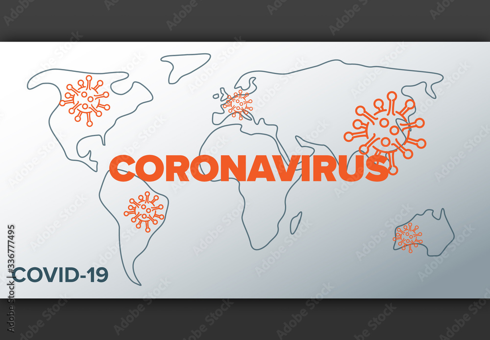 Digital Banner Layout with Coronavirus Information Stock Template ...