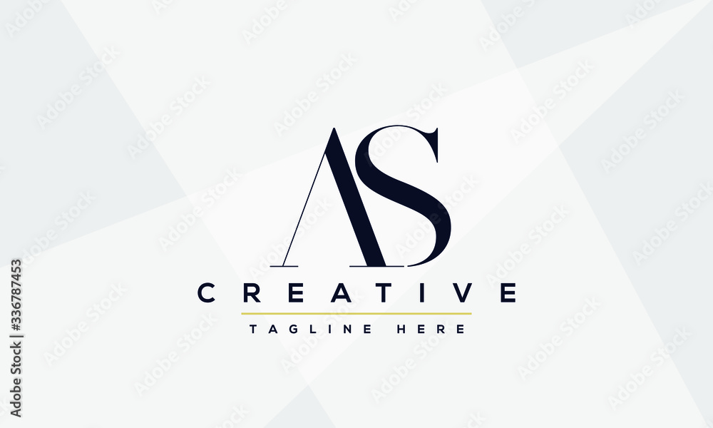 AS Letter Logo Design. Creative Modern A S Letters icon vector ...