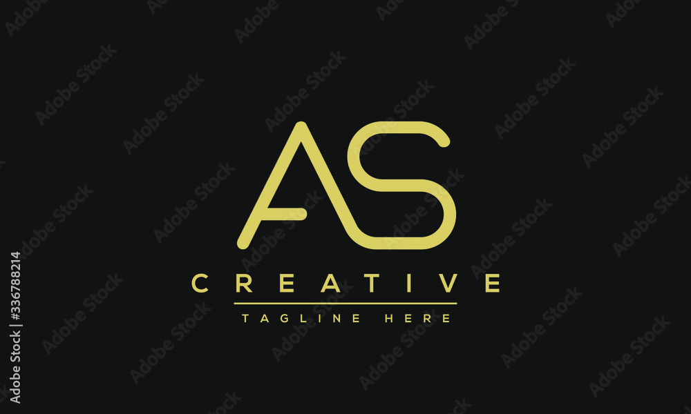 AS Letter Logo Design. Creative Modern A S Letters icon vector ...