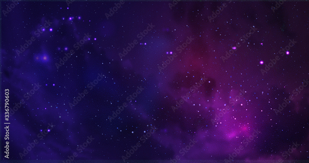 Vector cosmic illustration. Colorful space background with stars Stock ...