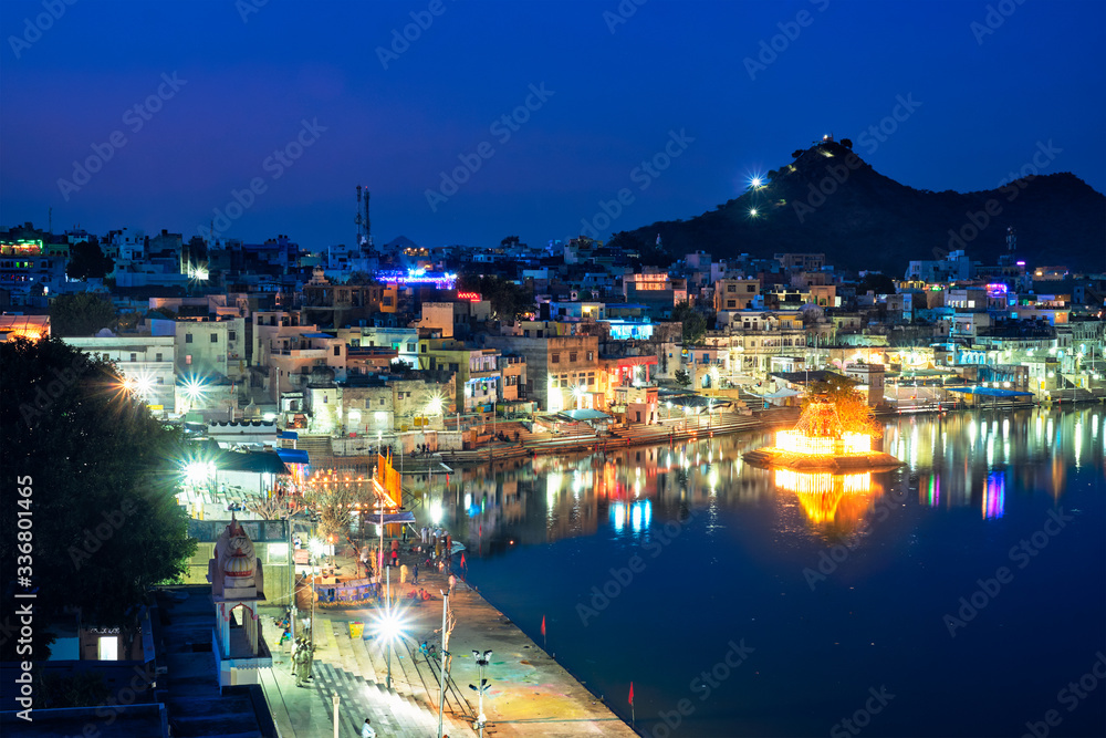 View of famous indian hinduism pilgrimage town sacred holy hindu ...