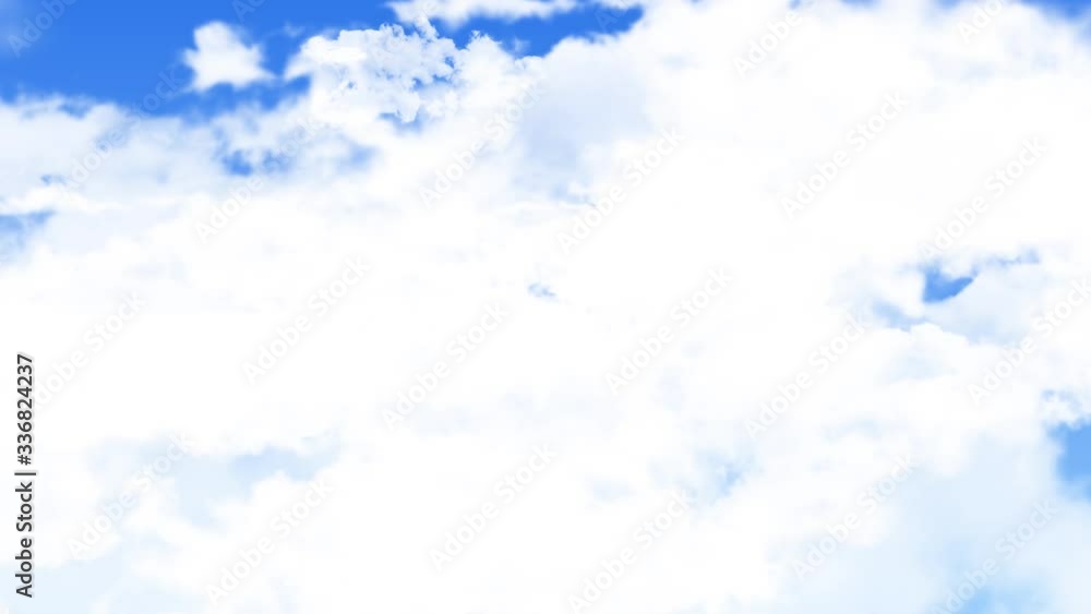 beautiful blue sky with clouds Loop Animation Background Green Screen ...