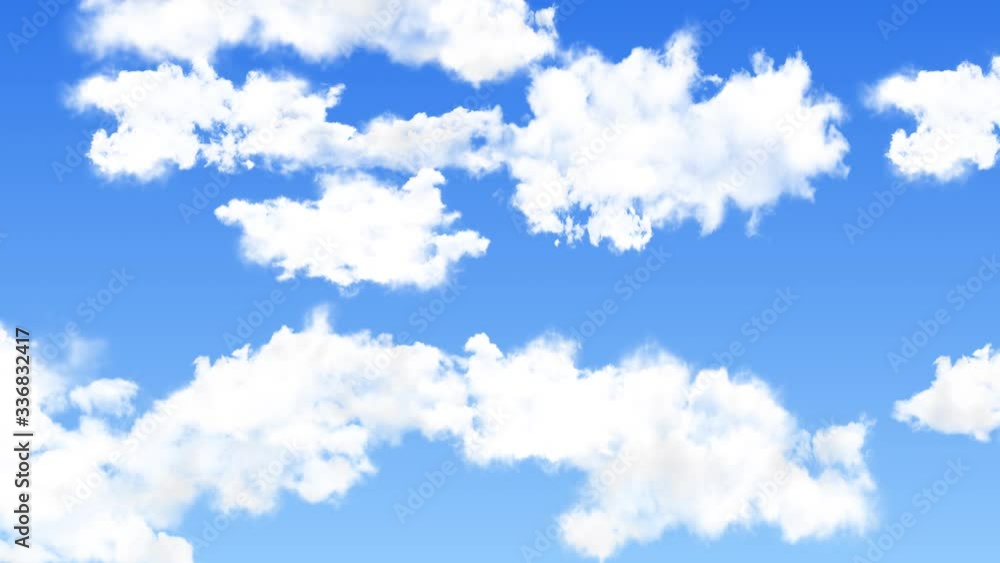 Beautiful Blue Sky with Clouds loop Animation background Green Screen ...