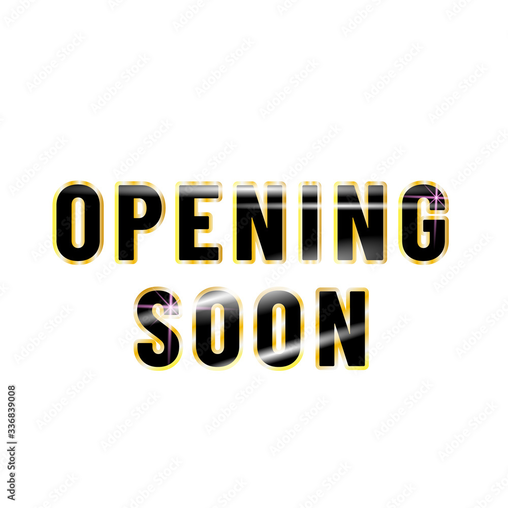 Opening soon poster design isolated white background Stock Vector ...