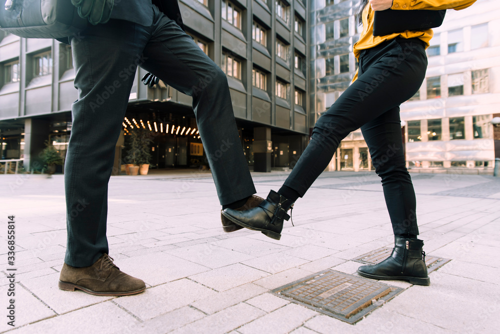 Alternative to handshake during Covid-19 pandemic Stock Photo | Adobe Stock