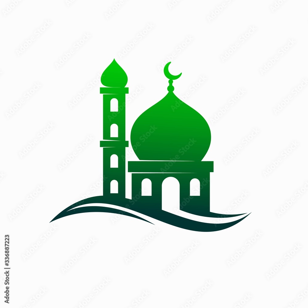 mosque vector, mosque logo design Stock Vector | Adobe Stock