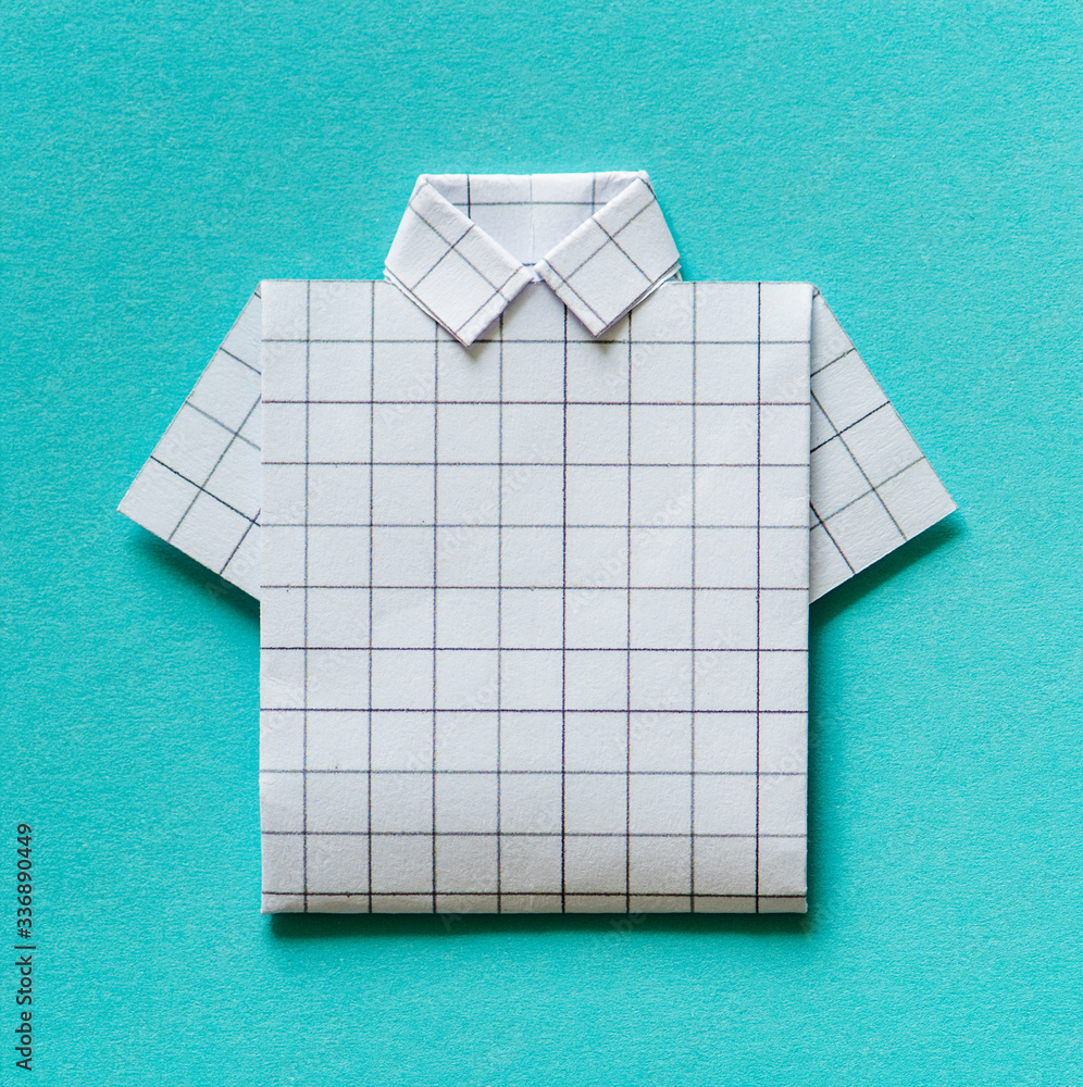 Folded paper shirt Stock Photo | Adobe Stock