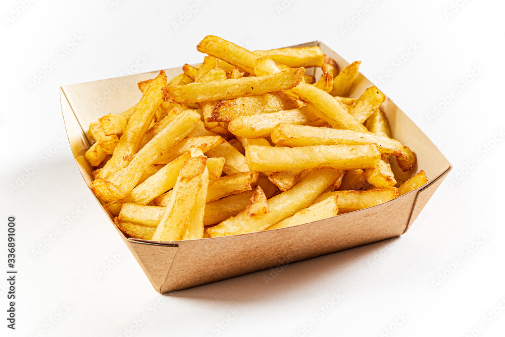 french fries in the box Stock Photo | Adobe Stock