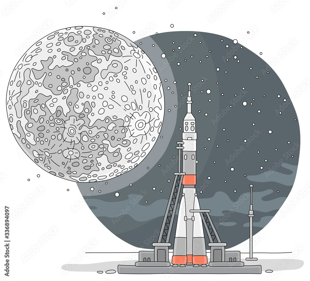 Rocket Launch Pad Cartoon