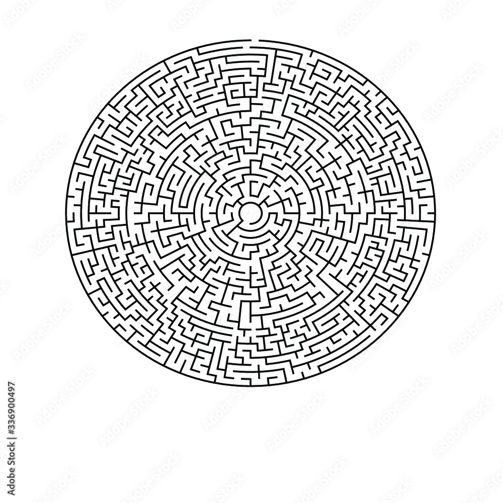 23 cells wide circular maze with no solution Stock Vector | Adobe Stock
