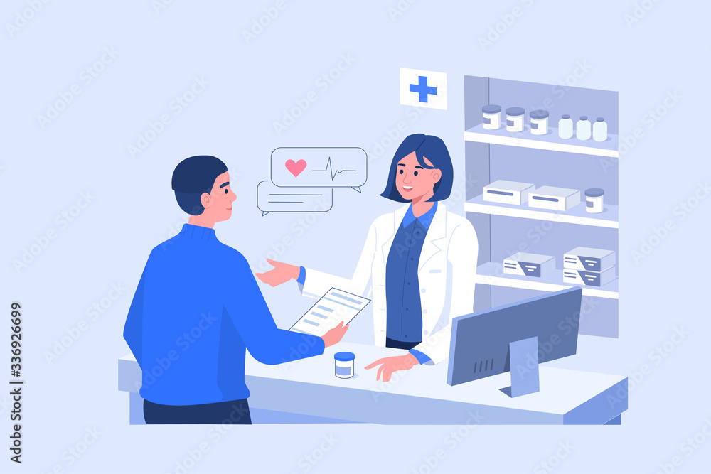 Pharmacist And Patient