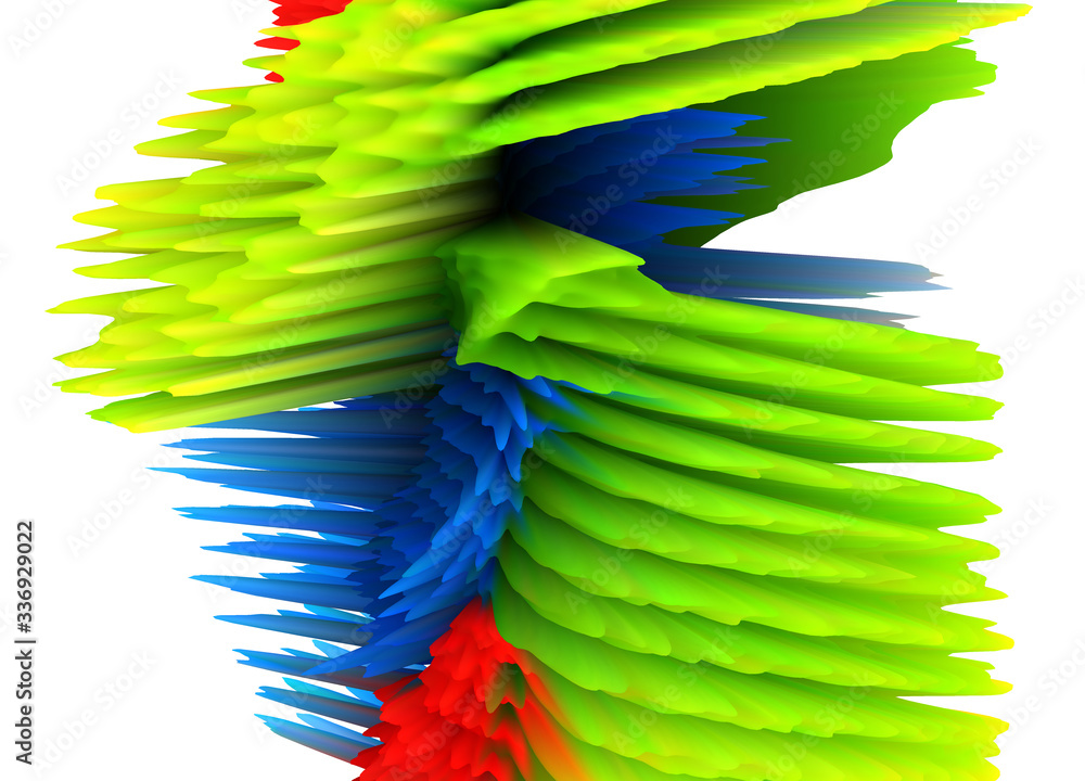Abstract 3D explosion illustratoin. Colorful graphic design. Hight ...