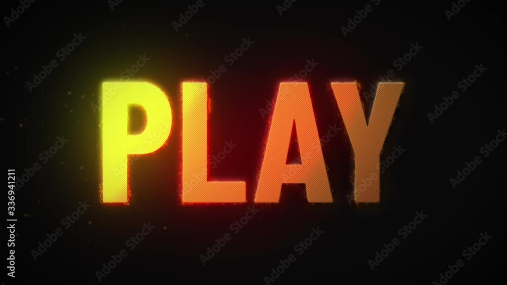 Player Game Over Burning Text Intro Reveal/ 4k animation of a design ...