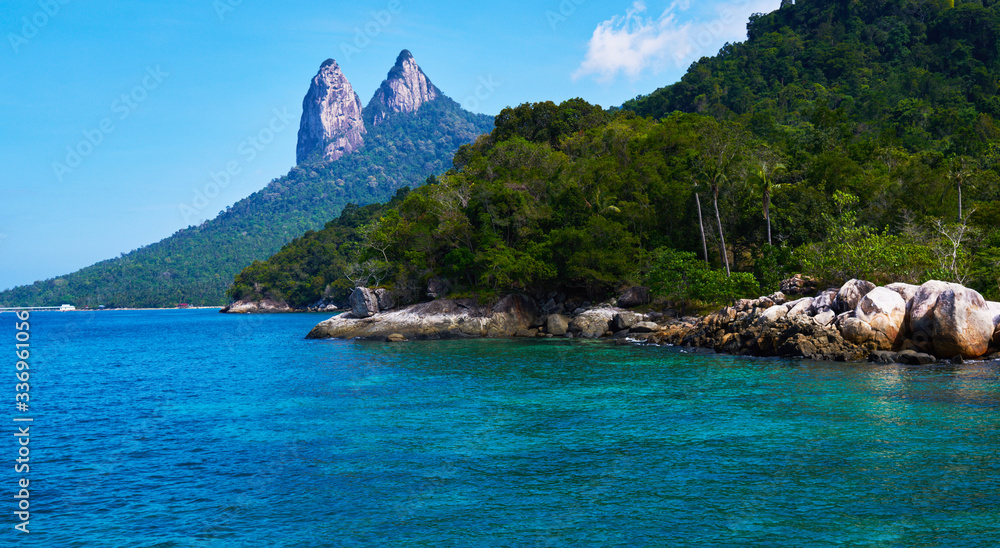 Tioman tropical island in Malaysia. South China sea. Southeast Asia ...