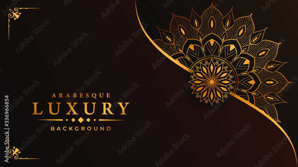 Luxury ornamental mandala design background with arabesque pattern ...