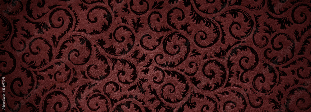 dark, baroque red wallpaper may used as background Stock Photo | Adobe ...