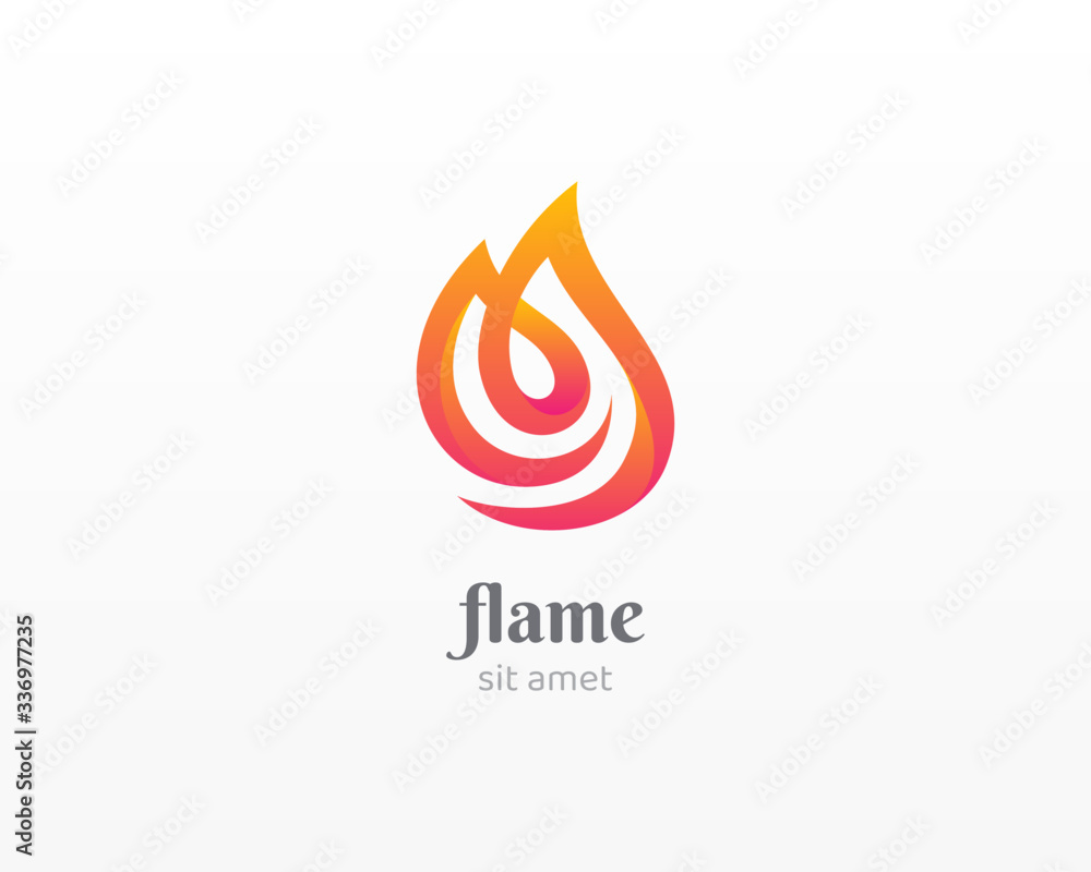 Flame logo. Creative flame vector icon Stock Vector | Adobe Stock
