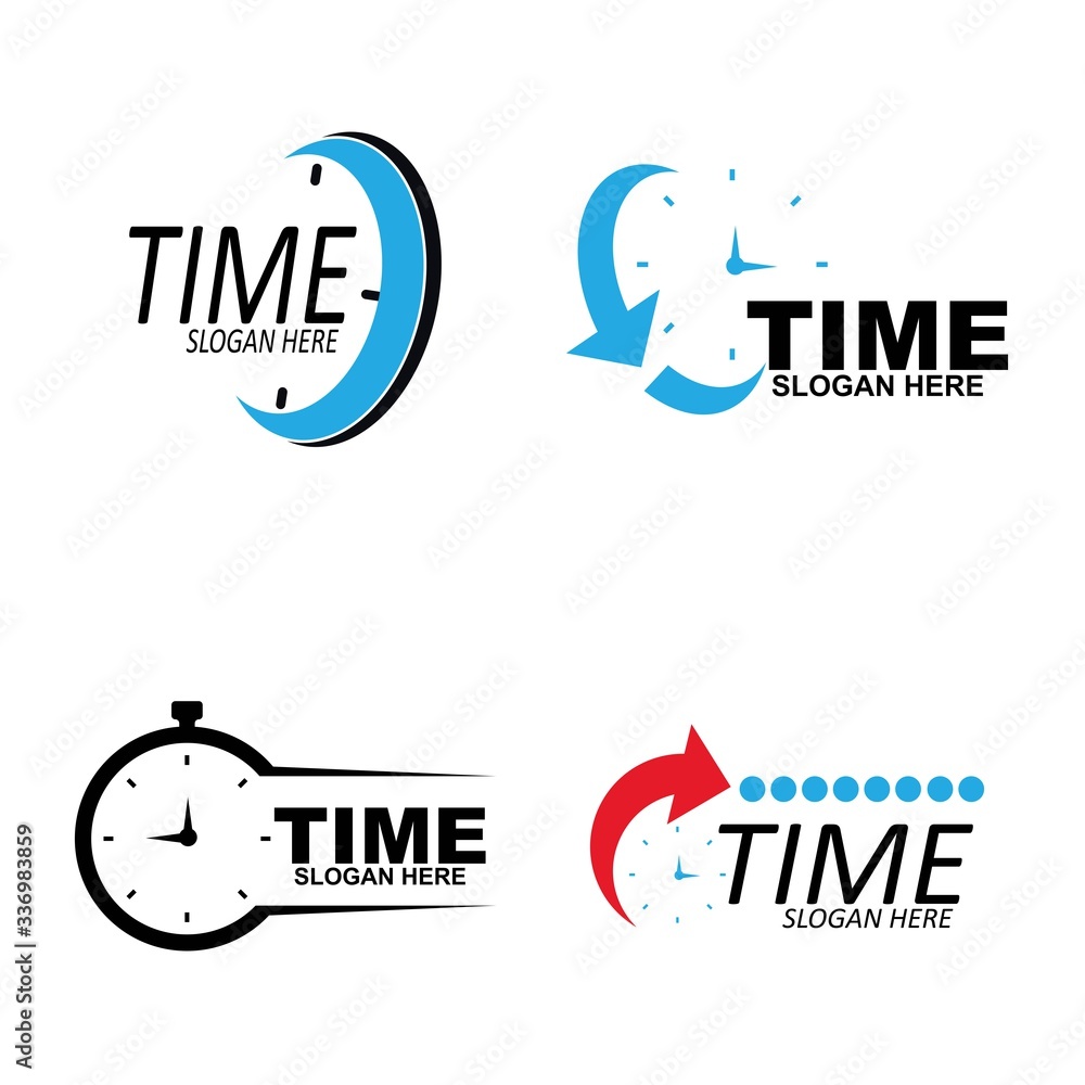 Clock icon symbol logo design template vector illustration Stock Vector ...
