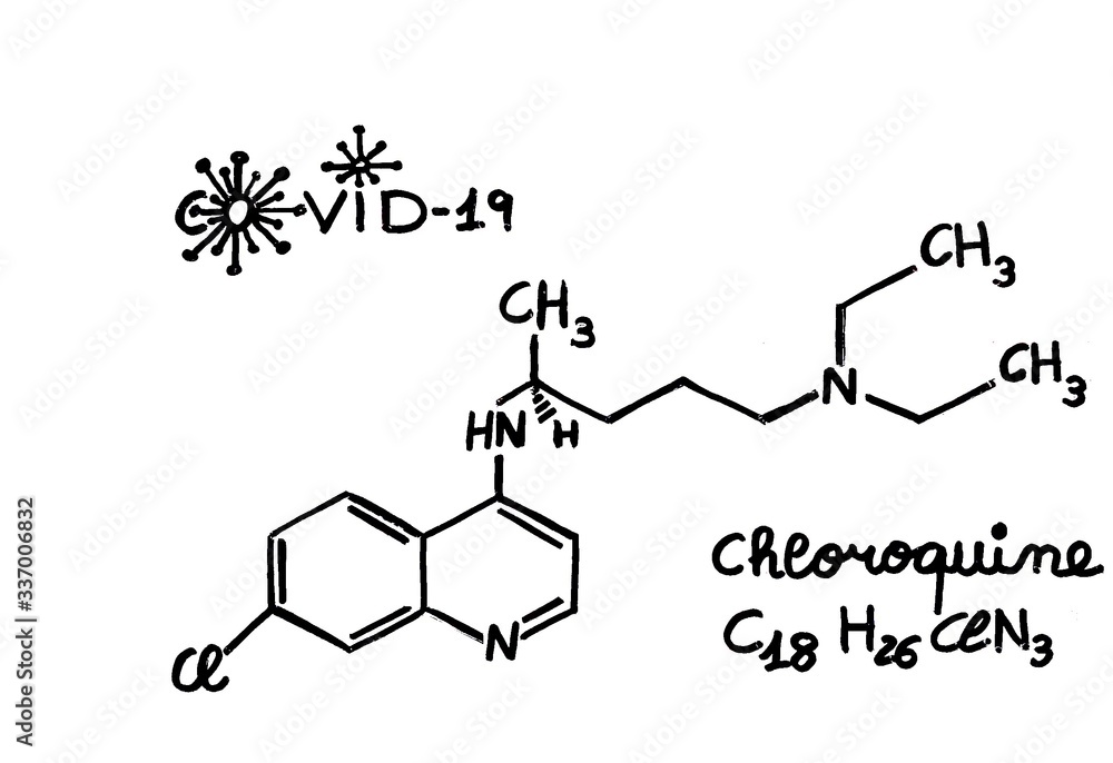 chemical structure of chloroquine Stock Illustration | Adobe Stock