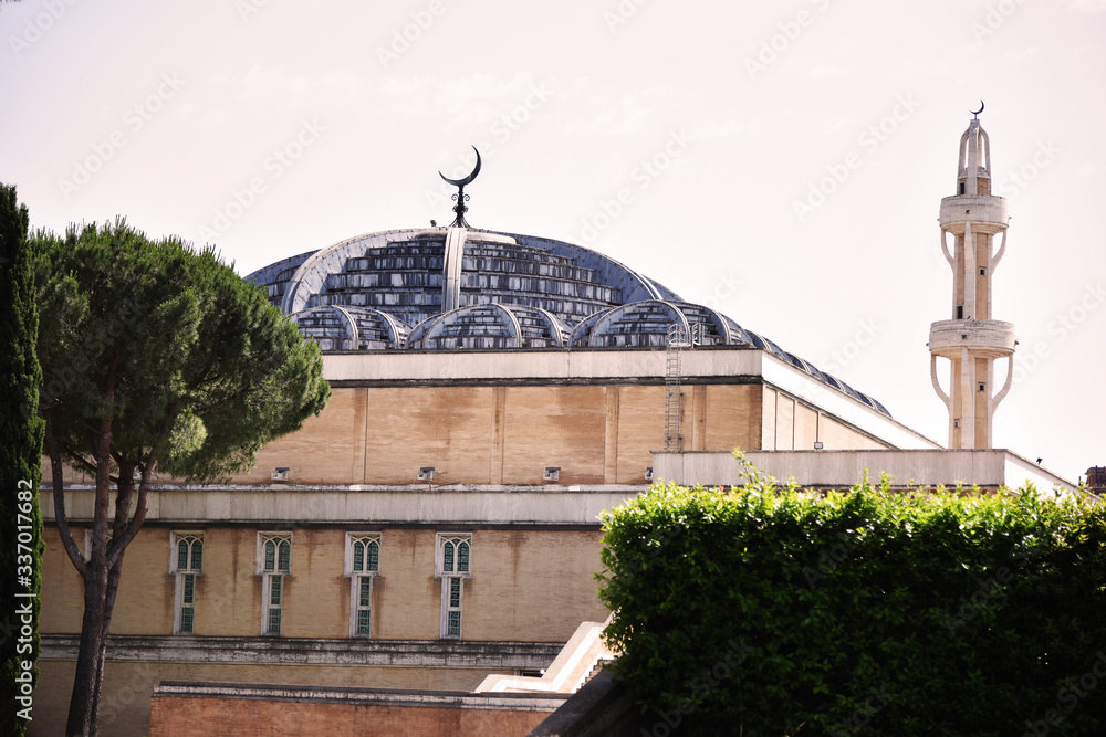 Rome, Italy - June 2019, Islamic Cultural Center And Grand Mosque of ...