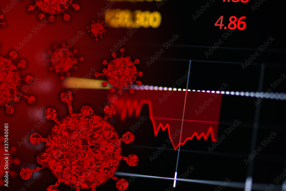 Stock Market Crash from Covid-19 Pandemic Stock Photo | Adobe Stock