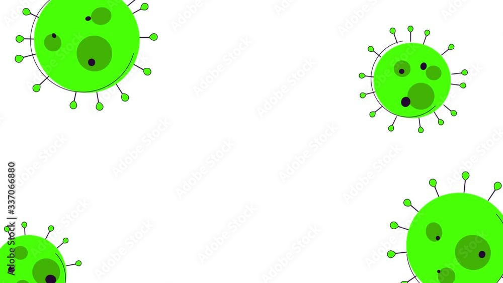 Image of Flu COVID-19 virus cell under the microscope on the blood ...
